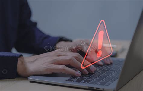 warning alert system concept system hacked on computer network