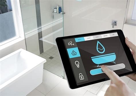 Conceptual Image Of A Man Adjusting Temperature By Using Digital Tablet
