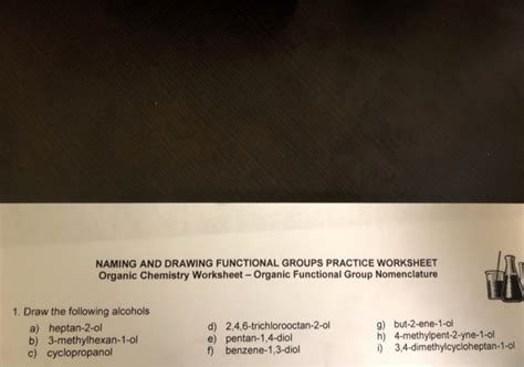 50 Functional Group Practice Worksheet Chessmuseum Template Library