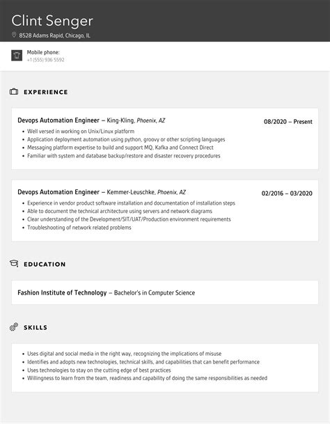 Devops Automation Engineer Resume Samples Velvet Jobs