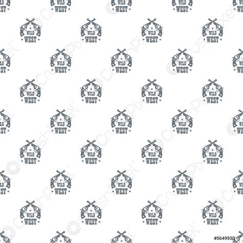Wild West Revolver Pattern Vector Seamless Stock Vector 5649930 Crushpixel