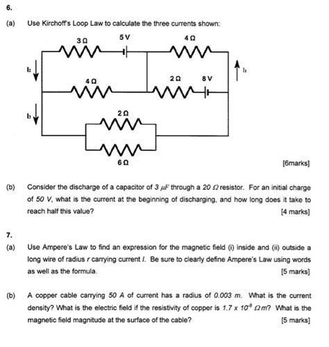 solved a use kirchoff s loop law to calculate the three