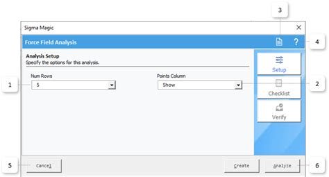 Force Field Analysis Help Manual Sigma Magic