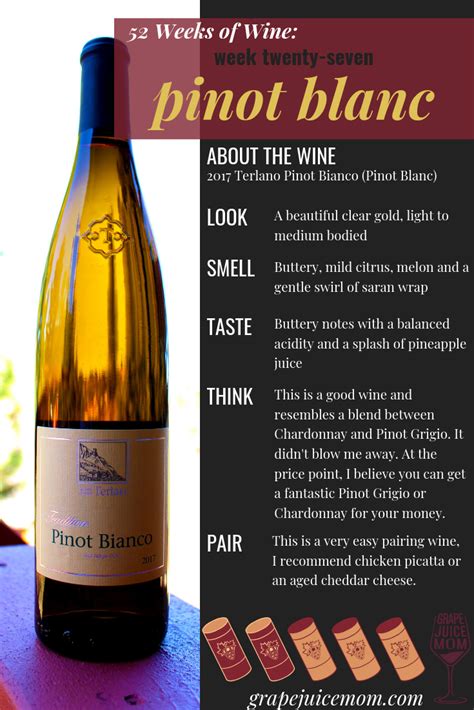 52 Weeks Of Wine Week 27 Pinot Blanc April 27th May 4th 2019
