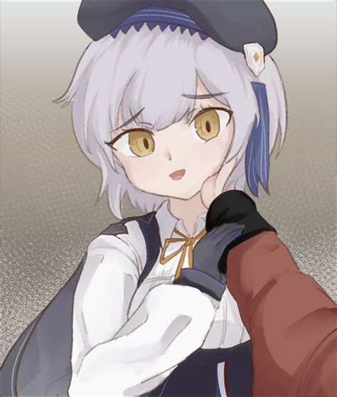 Safebooru 1girl Beret Black Gloves Cloak Girls Frontline Gloves Grey