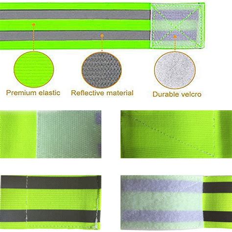 Hoge Zichtbaarheid Reflecterende Bands Op Pols Arm Grandado