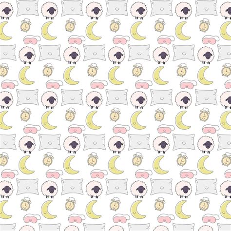 Premium Vector Cute Pattern With Sleep Essentials