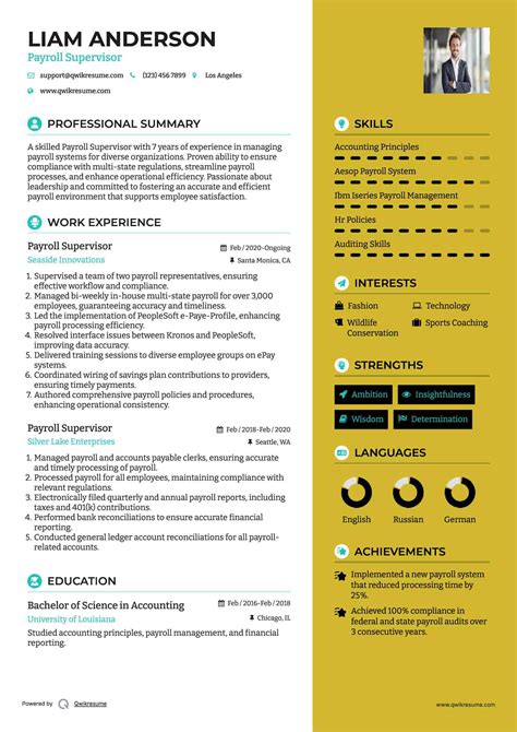10 Payroll Supervisor Resume Samples And Templates For 2025