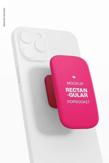Premium Psd Rectangular Popsocket Mockup Perspective