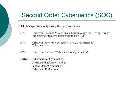 Ppt From Second Order Cybernetics To Second Order Science Powerpoint Presentation Id 1482601