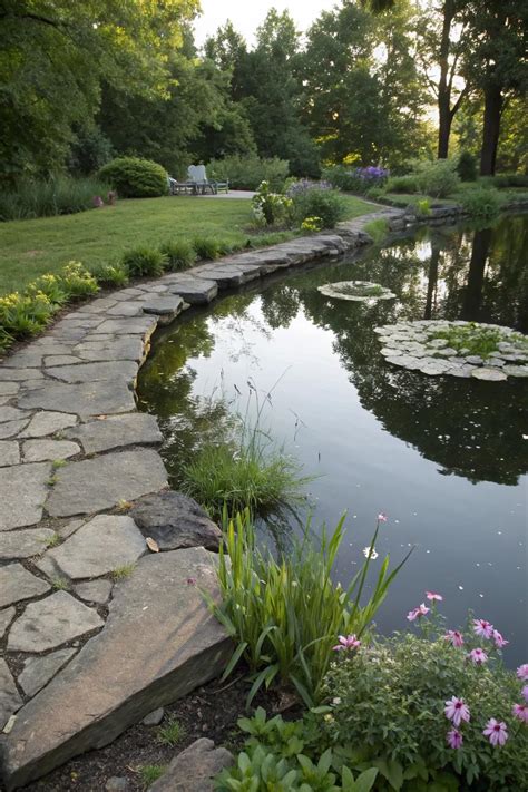 16 Stunning Flagstone Edging Ideas For Your Garden