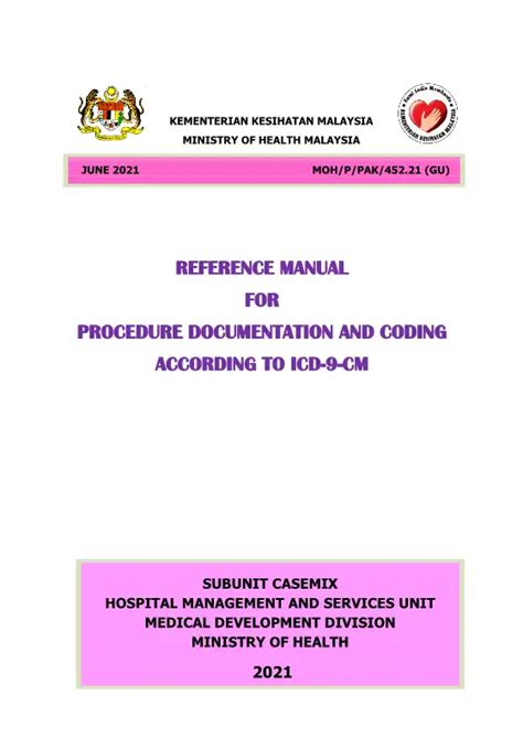 Reference Manual For Procedure Documentation And Coding According To Icd 9 Cm Docslib