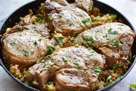 Pork Chops And Rice Skillet