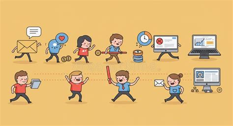 Cartoon Workflow Stock Illustrations 18239 Cartoon Workflow Stock