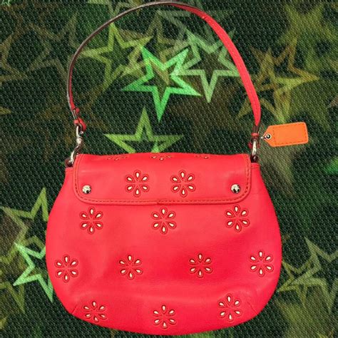 Cute Pink Mini Shoulder Bag With A Coach Depop