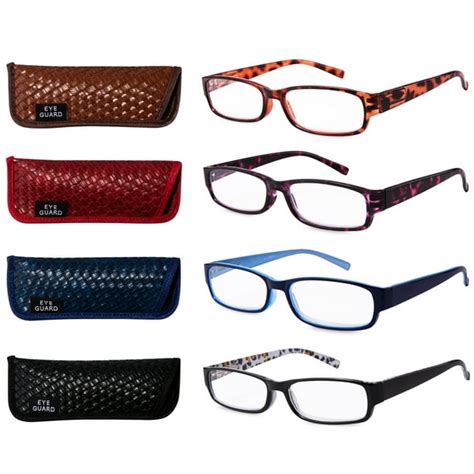 Eyeguard Reading Glasses 4 Pack Of Thin And Elegant Womens Readers With