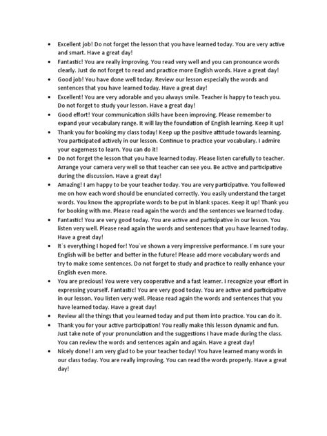 Lesson Memo Pdf English Language Teachers