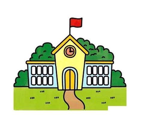 我心中的完美校园简笔画怎么画（精选14张）简笔画图片大全