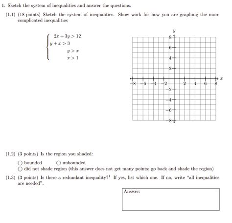 Solved Sketch The System Of Inequalities And Answer The Chegg