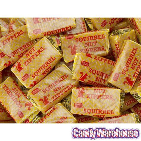 Necco Squirrel Nut Zippers Original Caramels 240 Piece Tub Bestcandyshop