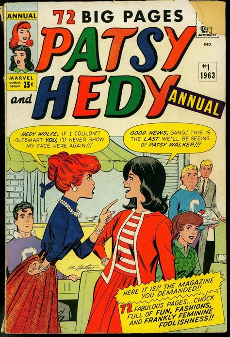 Patsy And Hedy Annual 1 1963 Paper Dolls Marvel Romance Vg Comic Books Silver Age