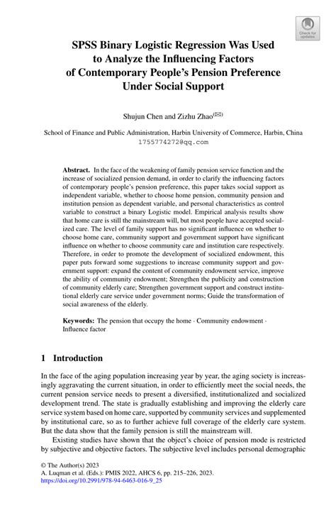 pdf spss binary logistic regression was used to analyze the