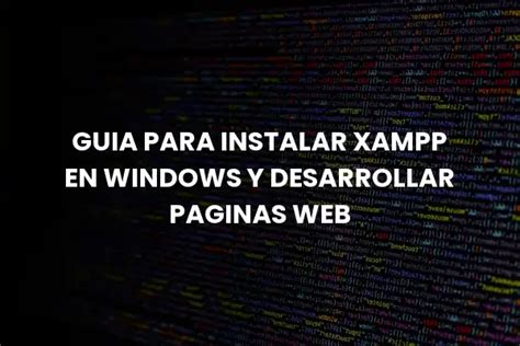 como instalar xampp en windows