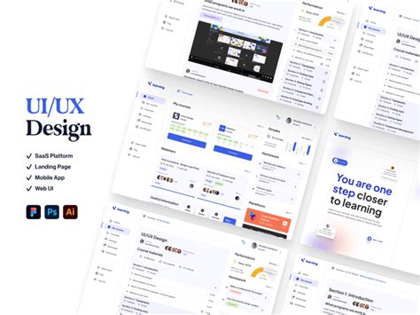 website ui ux design landing page saas app dashboard design in figma