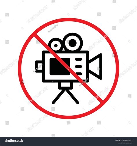 Forbidden Recording Icon No Video Camera Stock Vector Royalty Free Shutterstock