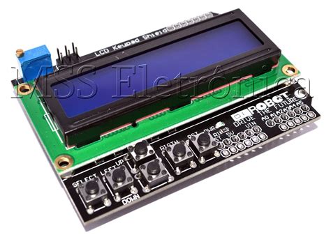 Arduino LCD keypad shield LCD x teclado e código exemplo para Arduino MSS Eletrônica