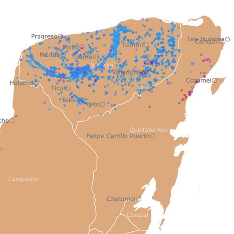 Tulum Cenotes Map