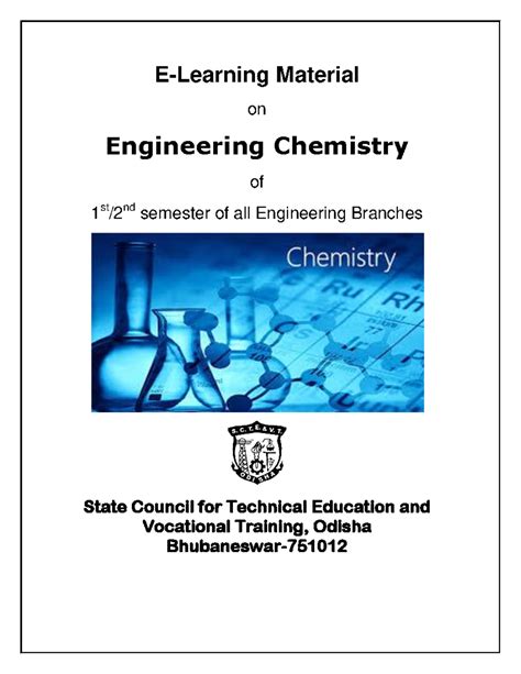 Engineering Chemistry 1st Year Lm E Learning Material On Engineering