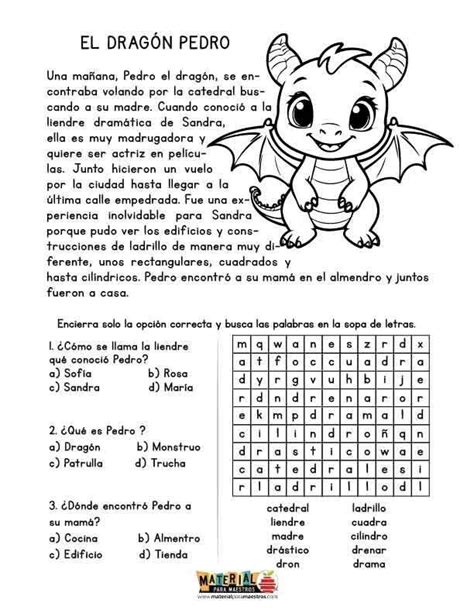 Lectura Divertida Primaria Dictado Para 4to Grado Tareas Para Tercer