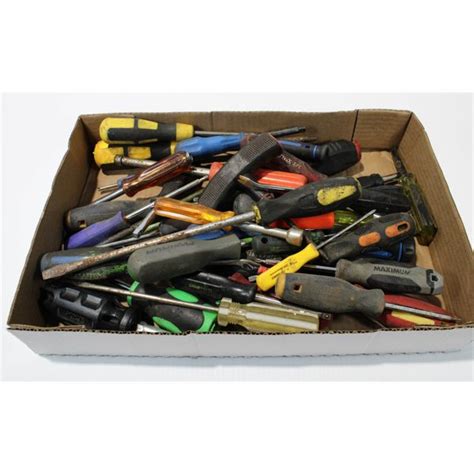 Large Flat Of Misc Screwdrivers And Nut Drivers