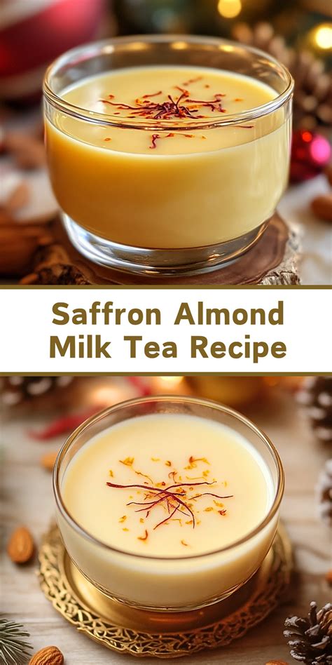 Warm Saffron Almond Milk Tea Recipe For Winter Milk Tea Recipes Tea