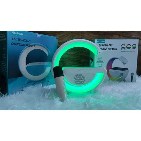 Loa Bluetooth Chữ G Gk 2600 Chế Độ Led Rgb Tích Hợp Sạc Không Dây Loa Hát Karaoke Kèm Mic