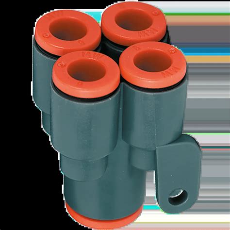Metal Push In Tube Distribution Fitting Technopolymer Pneumatics