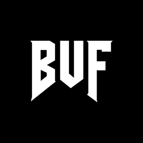 Premium Vector Buf Letter Logo Design For Technology Company Buf Logo Design Black And White
