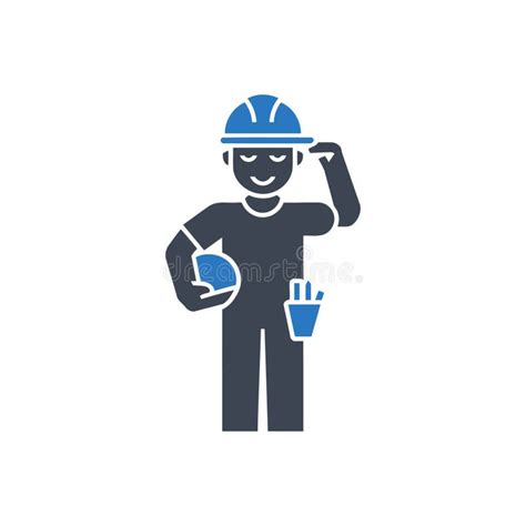 Engineer Safety Equipment Icon Stock Vector Illustration Of Safety