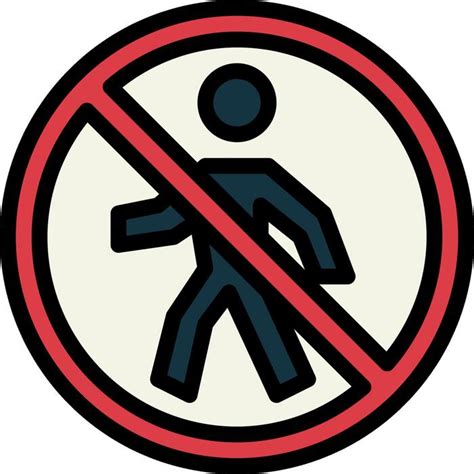 No Walking Sign Vector Art Icons And Graphics For Free Download