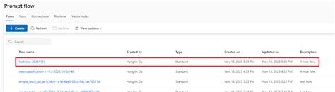 Manage Flows Prompt Flow Documentation