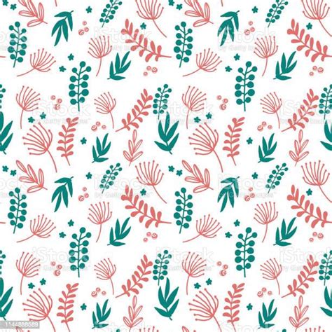 꽃과 흰색 배경에 나뭇잎 낙서 스타일의 꽃 패턴입니다 부드러운 꽃 배경 0명에 대한 스톡 벡터 아트 및 기타 이미지 0명 고풍스런 귀여운 Istock