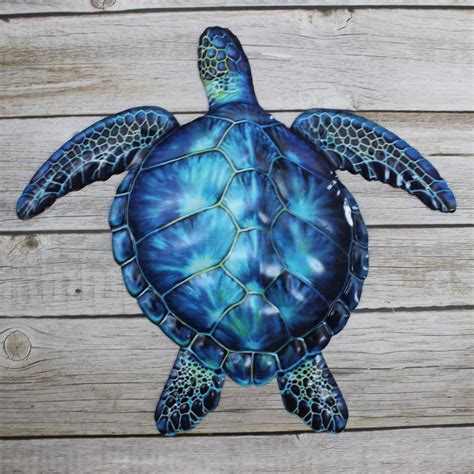 Metal Sea Turtle Wall Art Nautical Home Decor Turtle T Etsy