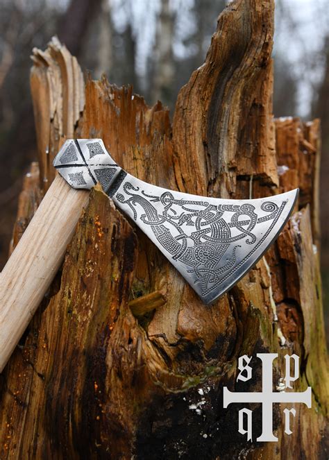 Mammen Axe With Etchings Viking Axe Replica Vikings Early Middle
