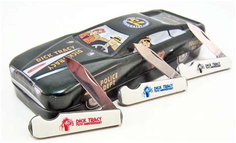 Dick Tracy 75th Anniversary Knife Set In Car Tin