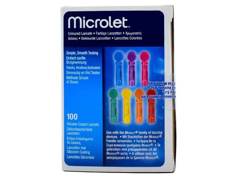 Ascensia Microlet Coloured Lancets 100 Pcs