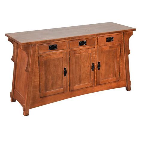 Mission Oak Crofter Console Cabinet 55 Craftsman Buffets And