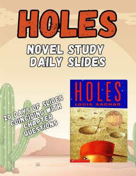 Holes Novel Daily Slides By Green Like The Color Academic Resources