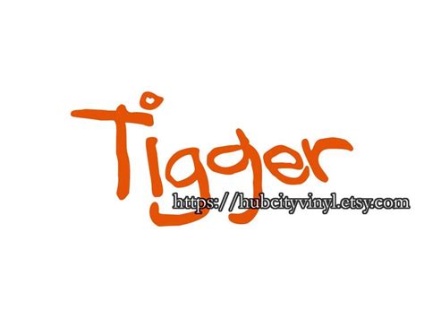 Tigger Vinyl Decal Etsy Vinyl Decals Vinyl Wall Decals