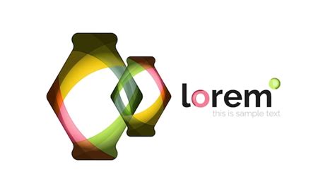 Premium Vector Abstract Geometric Logo Design Overlapping Shapes